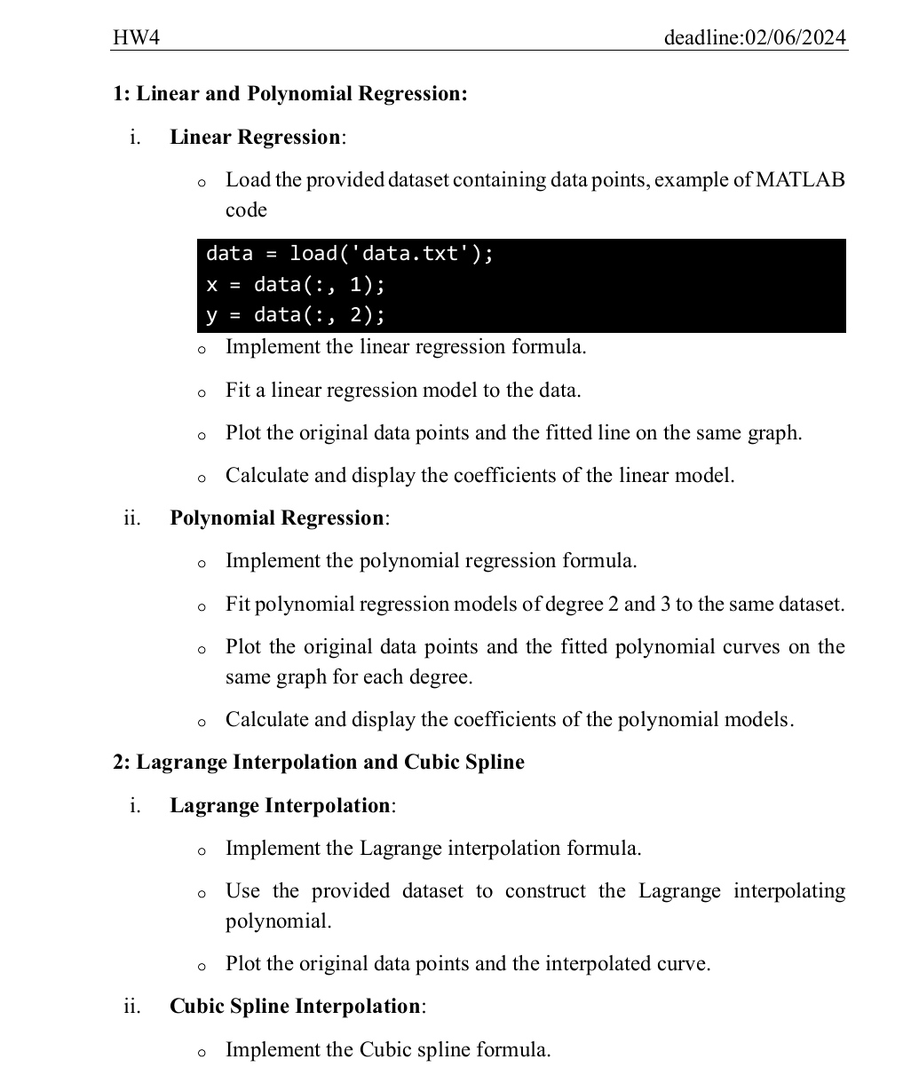 Solved Use the provided dataset to construct the Cubic | Chegg.com