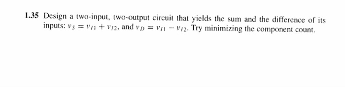 Solved 1 35 Design A Two Input Two Output Circuit That