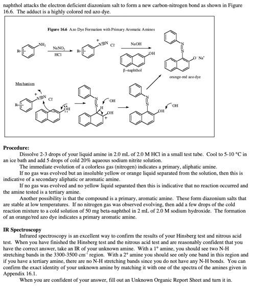 Solved 1. In Hinsberg test the final product for primary and | Chegg.com