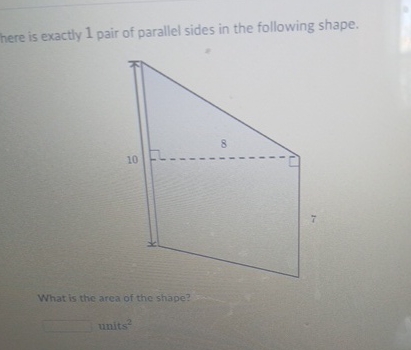 Solved here is exactly 1 ﻿pair of parallel sides in the | Chegg.com