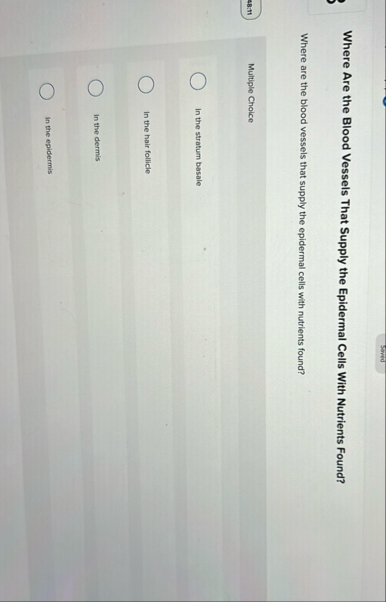 Solved SawedWhere Are the Blood Vessels That Supply the | Chegg.com