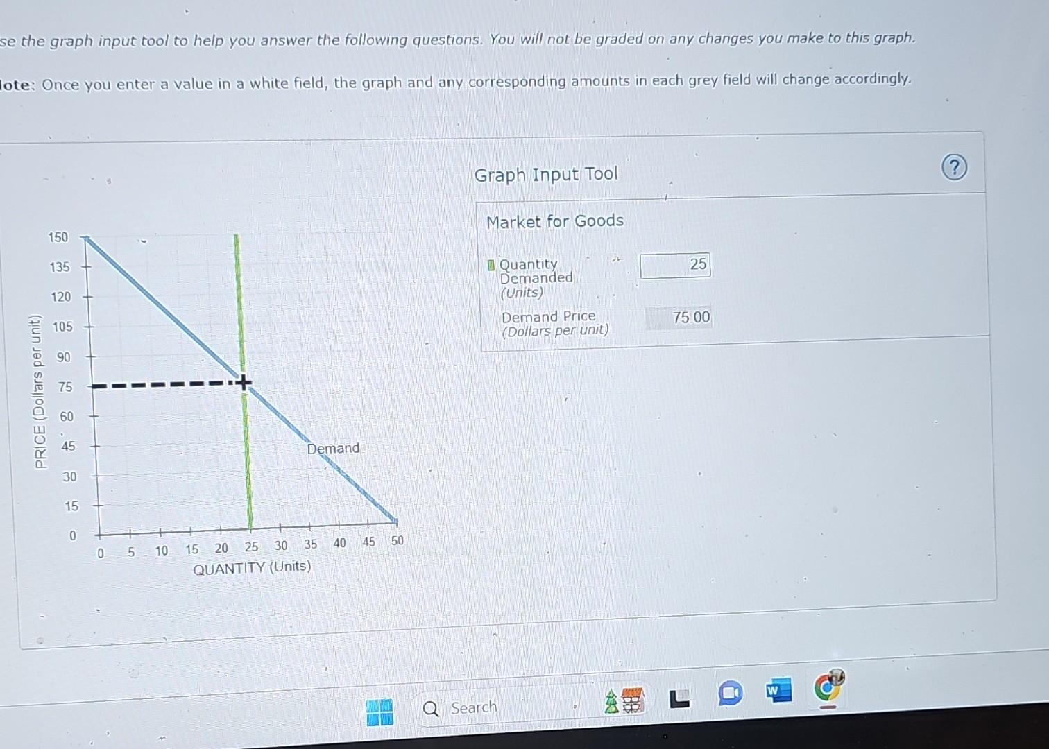 Solved e the graph input tool to help you answer the | Chegg.com