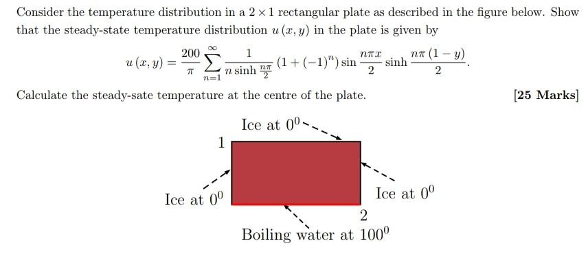 Solved Consider the temperature distribution in a 2×1 | Chegg.com