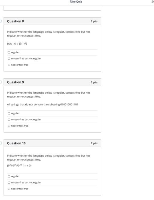 Solved Indicate whether the language below is regular, | Chegg.com