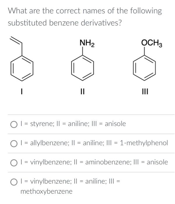 Solved What are the correct names of the following | Chegg.com