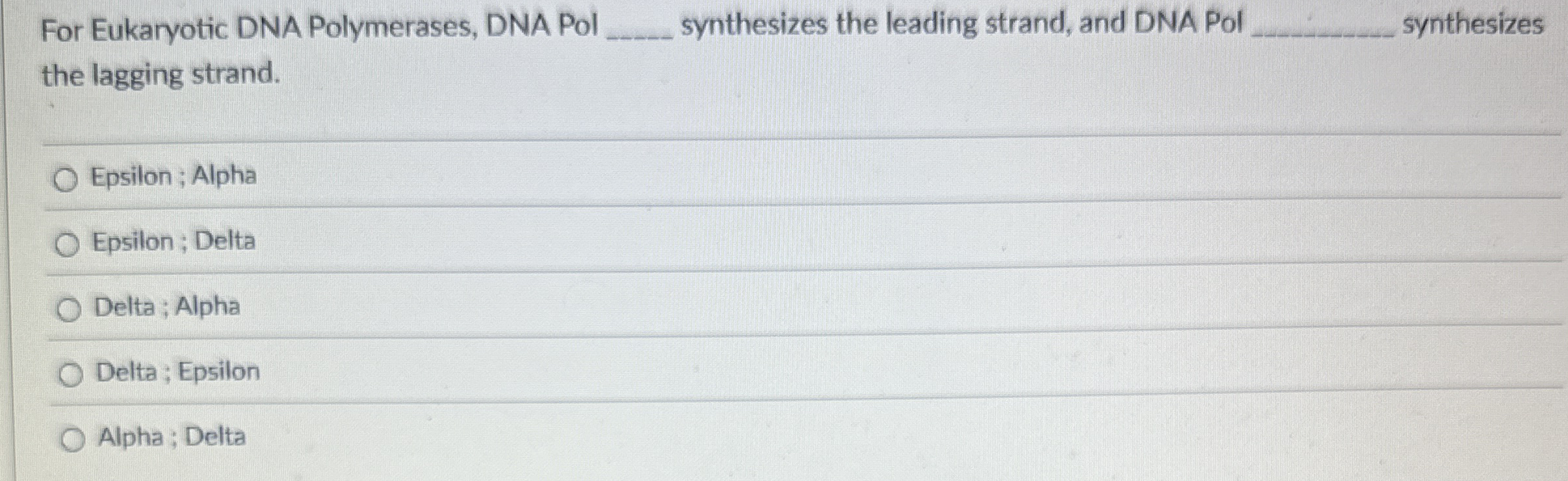 Solved For Eukaryotic DNA Polymerases, DNA Pol q, | Chegg.com