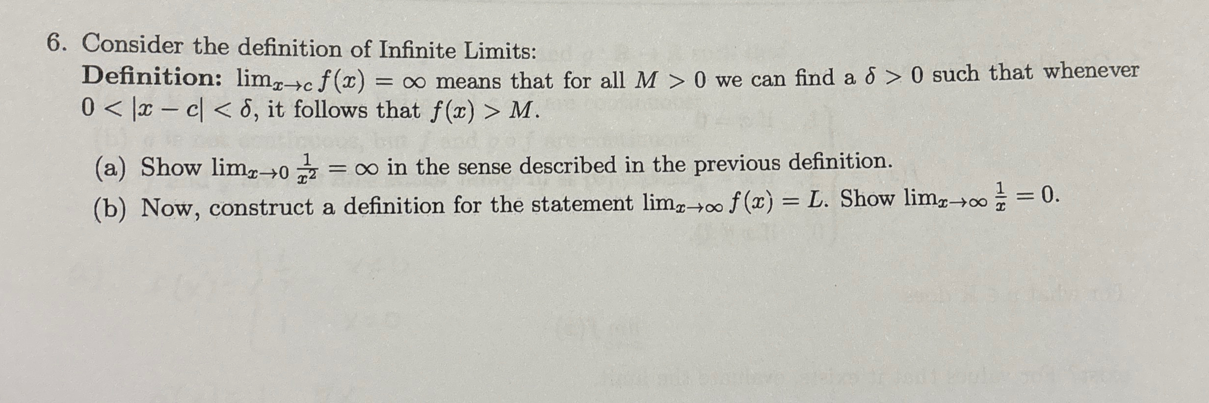 Solved Consider the definition of Infinite | Chegg.com