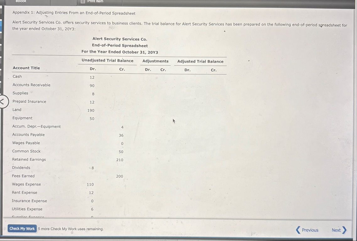 Solved Appendix 1: Adjusting Entries From an End-of-Period | Chegg.com