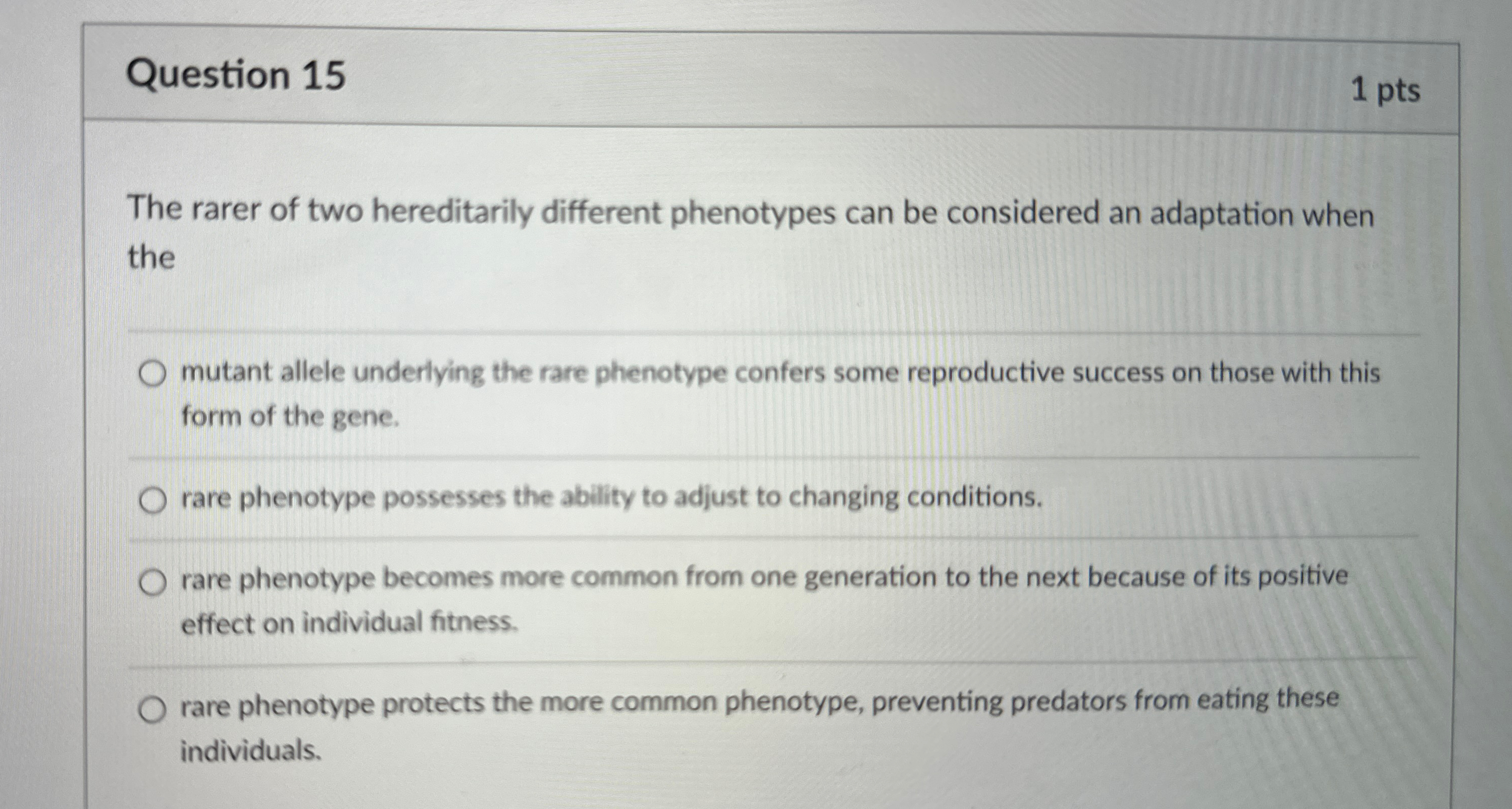 Solved Question 151 ﻿ptsThe rarer of two hereditarily | Chegg.com