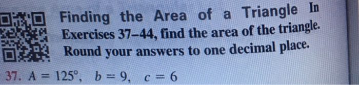 Solved DAO Finding the Area of a Triangle In e Exercises | Chegg.com