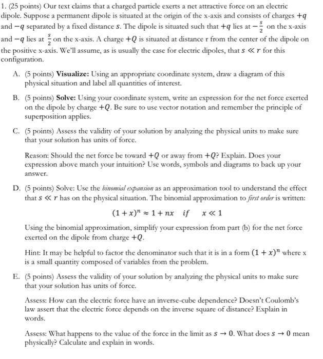 Solved ( 25 points) Our text claims that a charged particle | Chegg.com