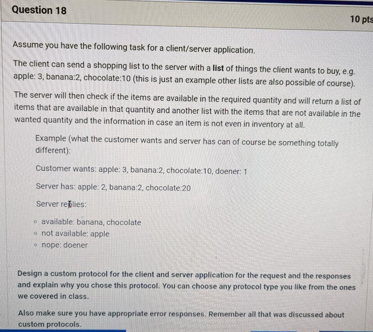 Solved Assume you have the following task for a | Chegg.com