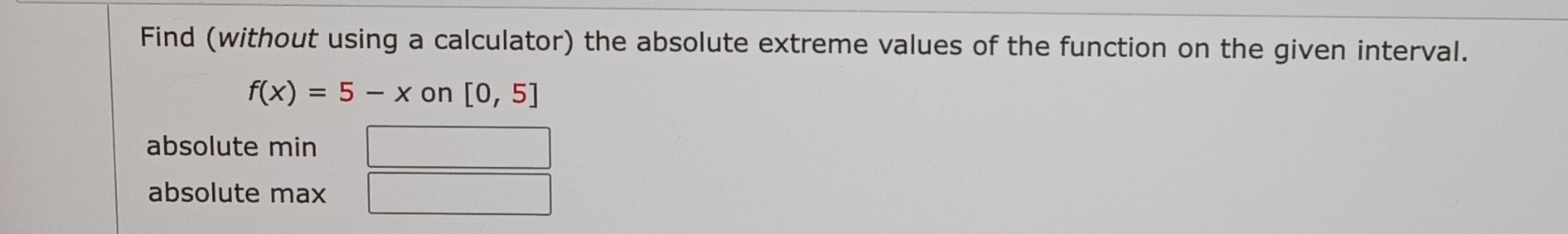 Solved Find (without using a calculator) ﻿the absolute | Chegg.com