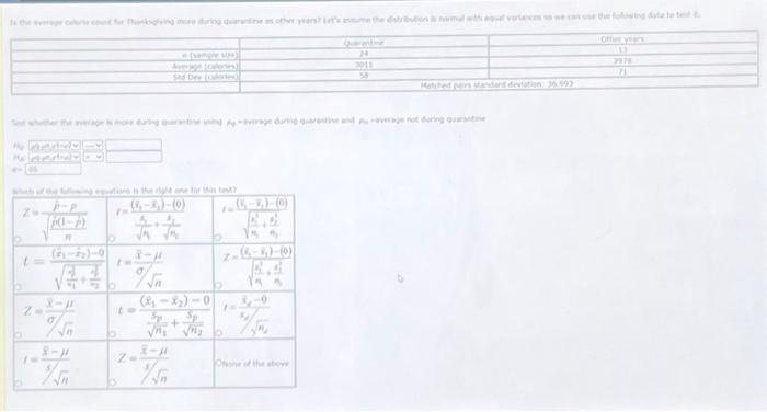 Solved Is the average calorie count for Thanksgiving more | Chegg.com