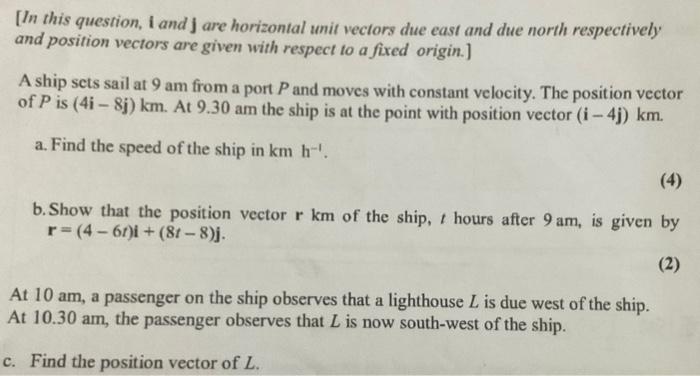 Solved [In this question, I and j are horizontal unit | Chegg.com