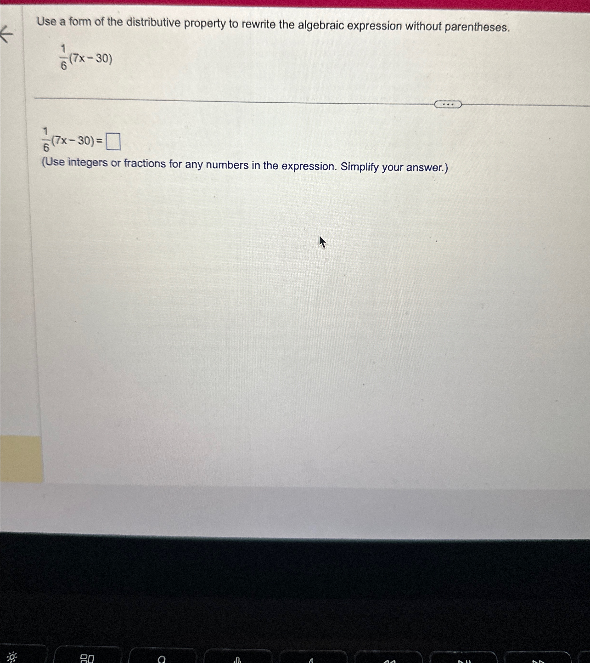 Solved Use a form of the distributive property to rewrite | Chegg.com