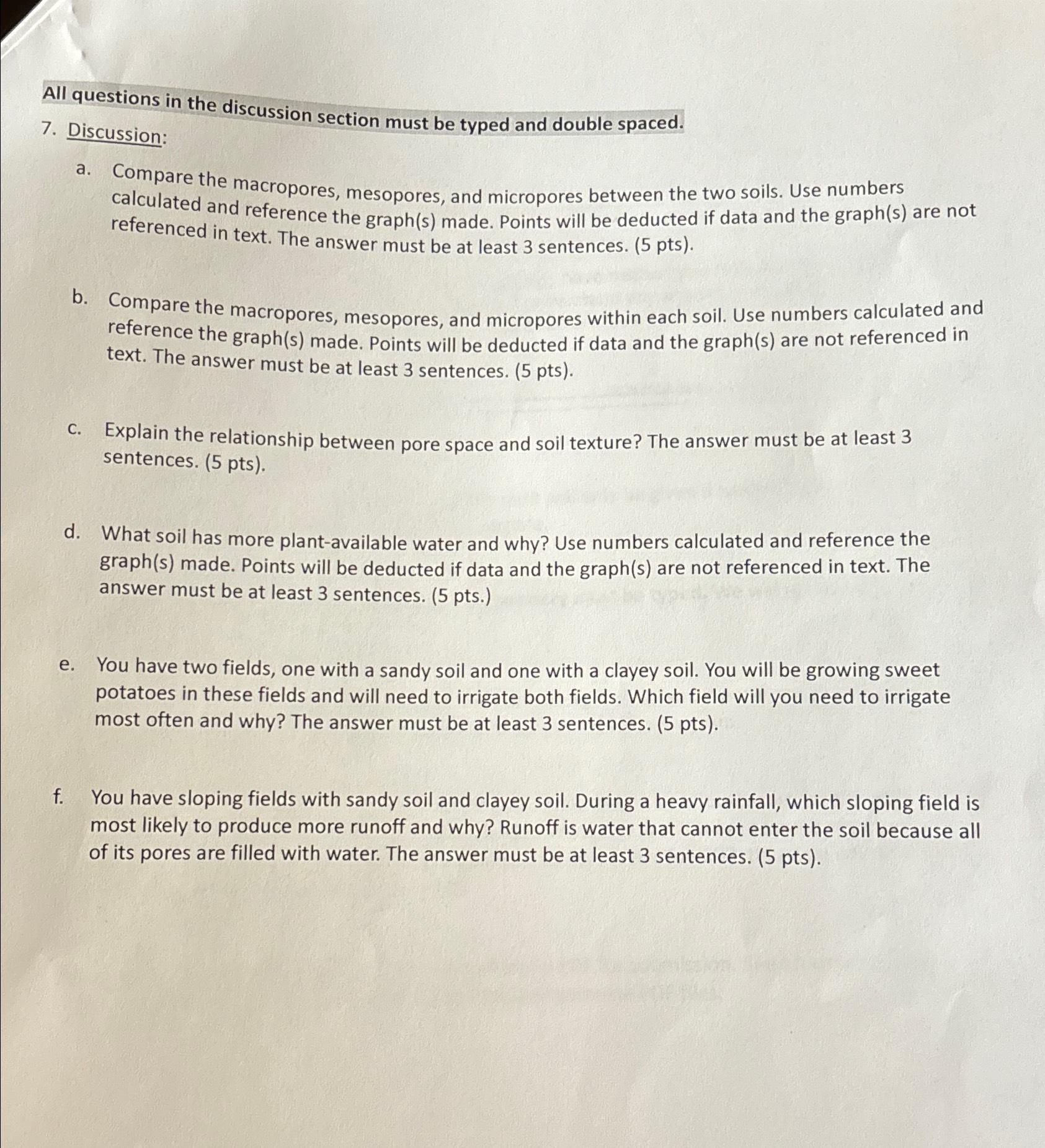 Solved All questions in the discussion section must be typed | Chegg.com