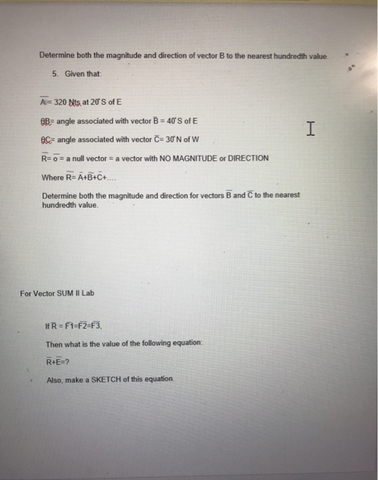Solved Title: Vector Sum 11 Purpose: To determine the | Chegg.com