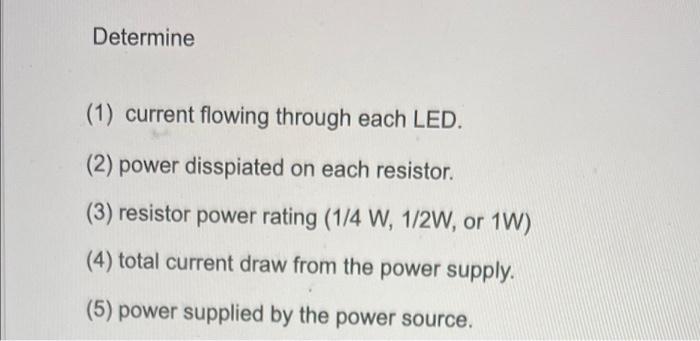 Solved Consider the following LED array circuit. It is | Chegg.com