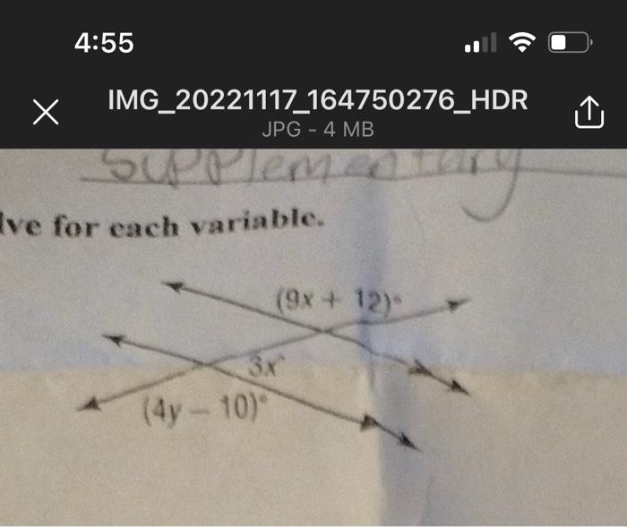 Solved lve for each variable. | Chegg.com