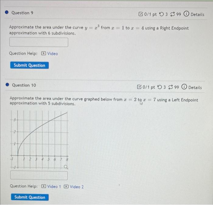 Solved Approximate the area under the curve y=x3 from x=1 to | Chegg.com