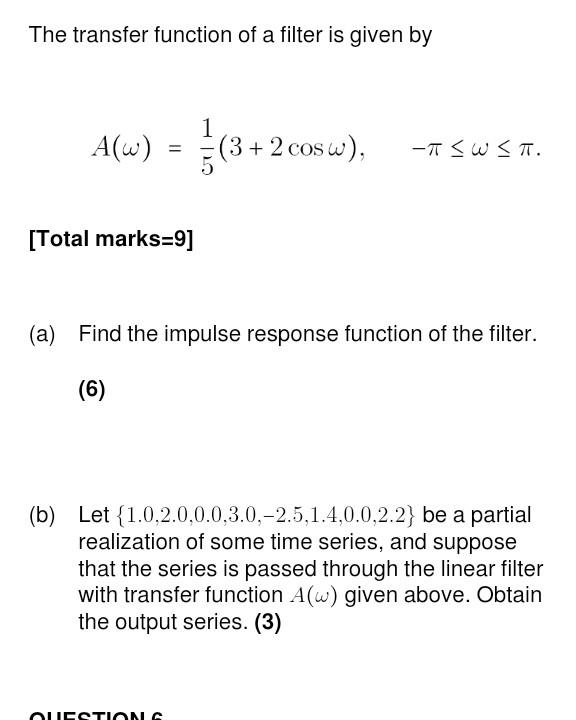Solved (a) If Xt is a stationary time series with spectrum | Chegg.com