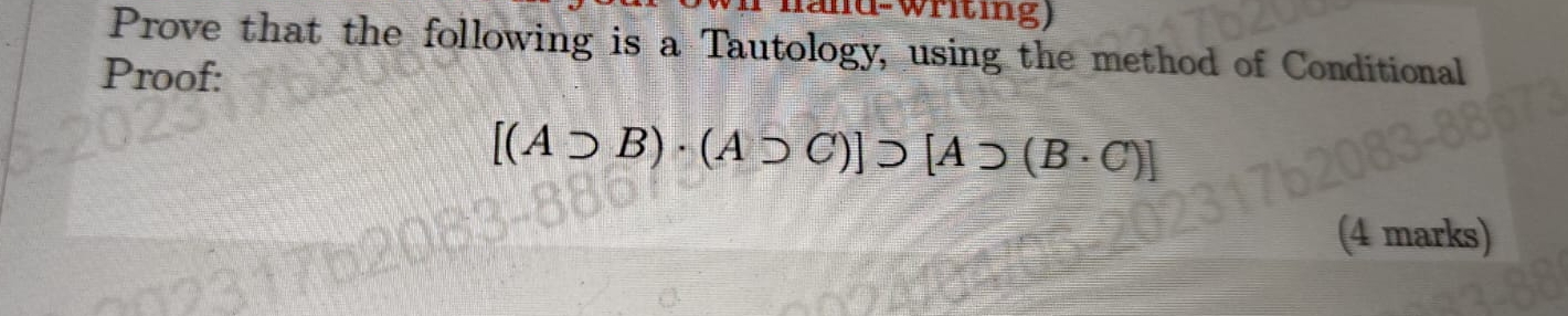 Solved Prove that the following is a Tautology, using the | Chegg.com