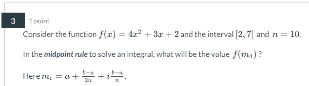Solved Consider the function f(x)=4x2+3x+2 ﻿and the interval | Chegg.com