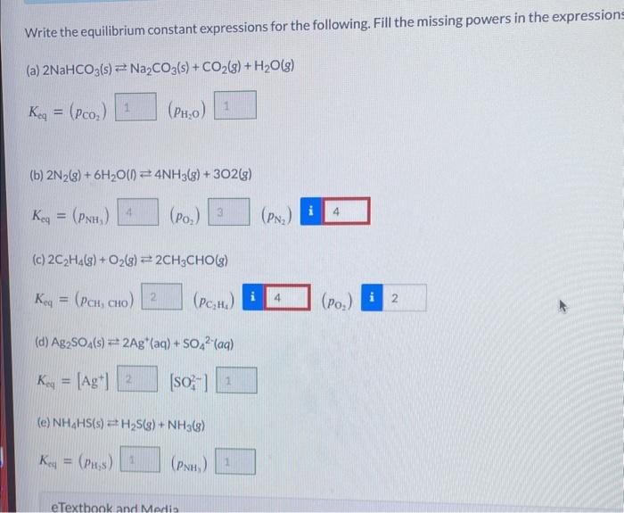 Write The Equilibrium Constant Expressions For The 3786