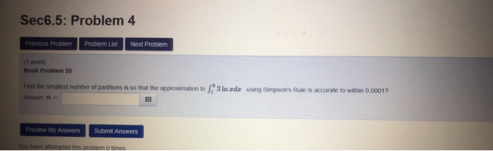 Solved Sec6.5: Problem 4 Previous Problem Problem List Next | Chegg.com