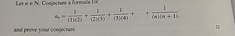 Solved Let ninN. Conjecture a formula | Chegg.com