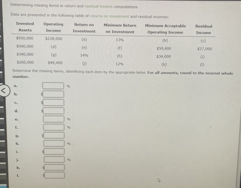 Solved Determining missing items in return and residual | Chegg.com