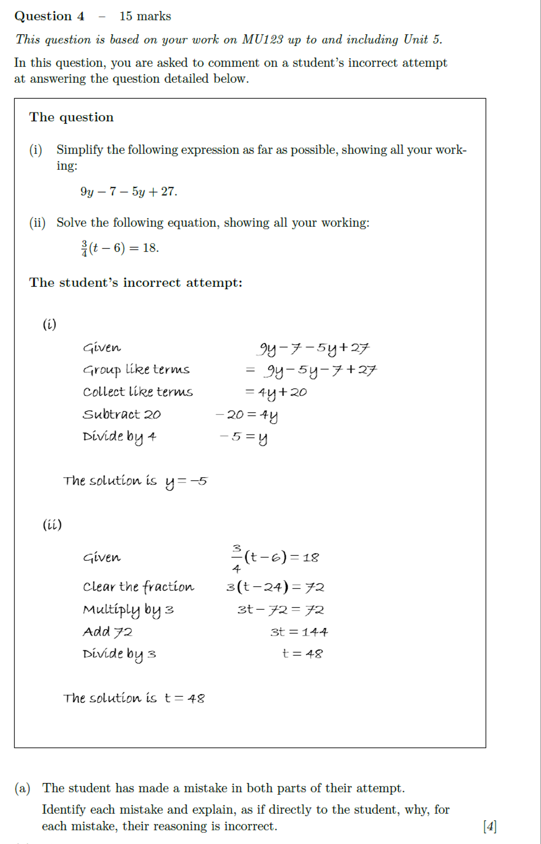 Solved Question 4-15 marksThis question is based on your | Chegg.com Solved Question 4-15 marksThis question is based on your | Chegg.com