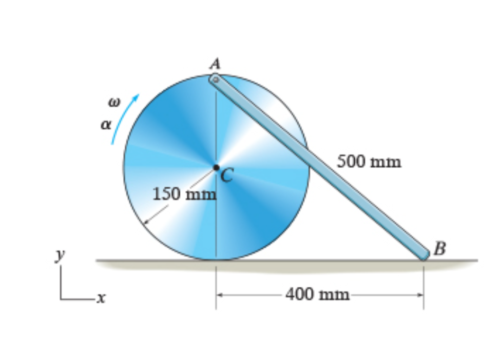 Solved The disk rolls without slipping such that it has an | Chegg.com