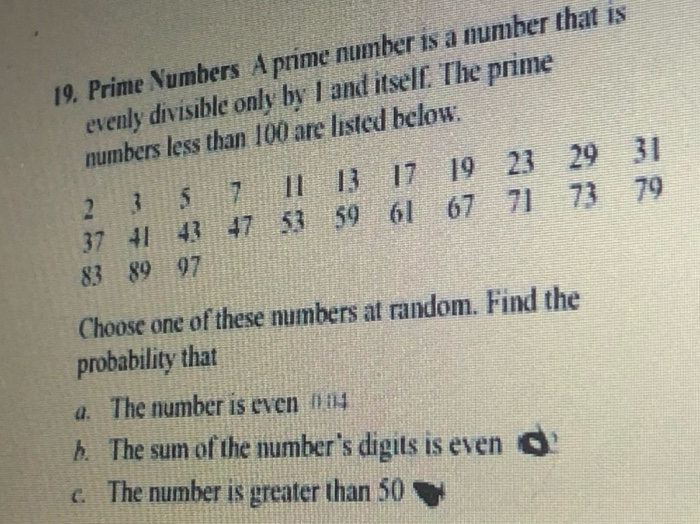 Solved 19. Prime Numbers A prime number is a number that is | Chegg.com