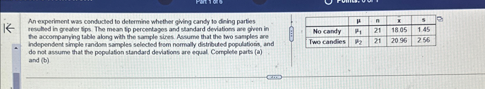 Solved An experiment was conducted to determine whether | Chegg.com
