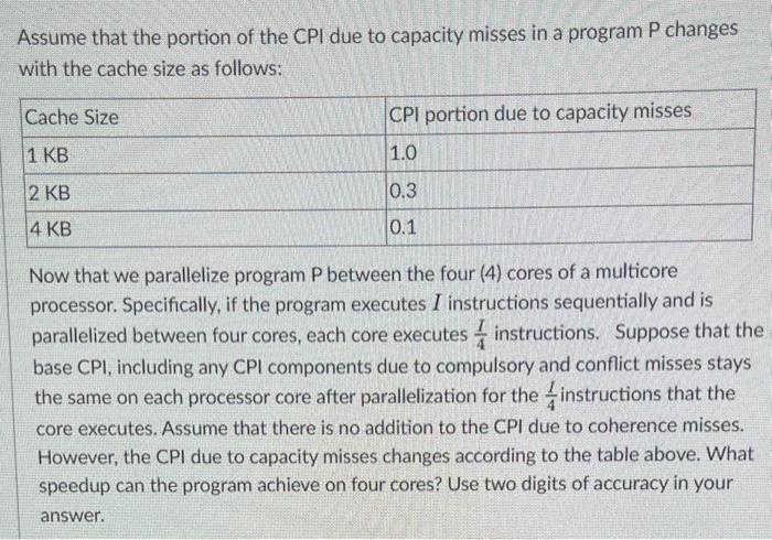Solved You are given a multicore processor with four (4) | Chegg.com