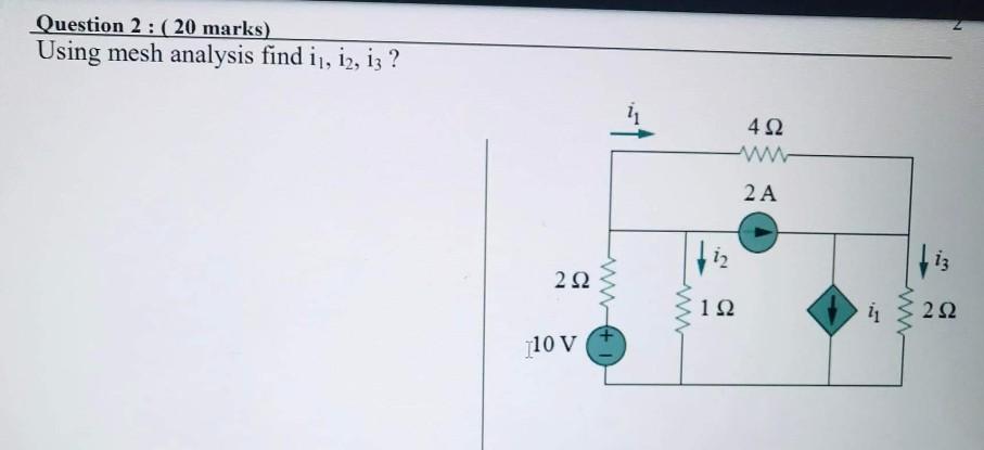 Solved Question 1: (20 marks) Using nodal analysis find | Chegg.com