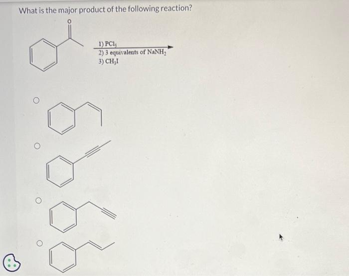 Solved What is the major product of the following reaction? | Chegg.com