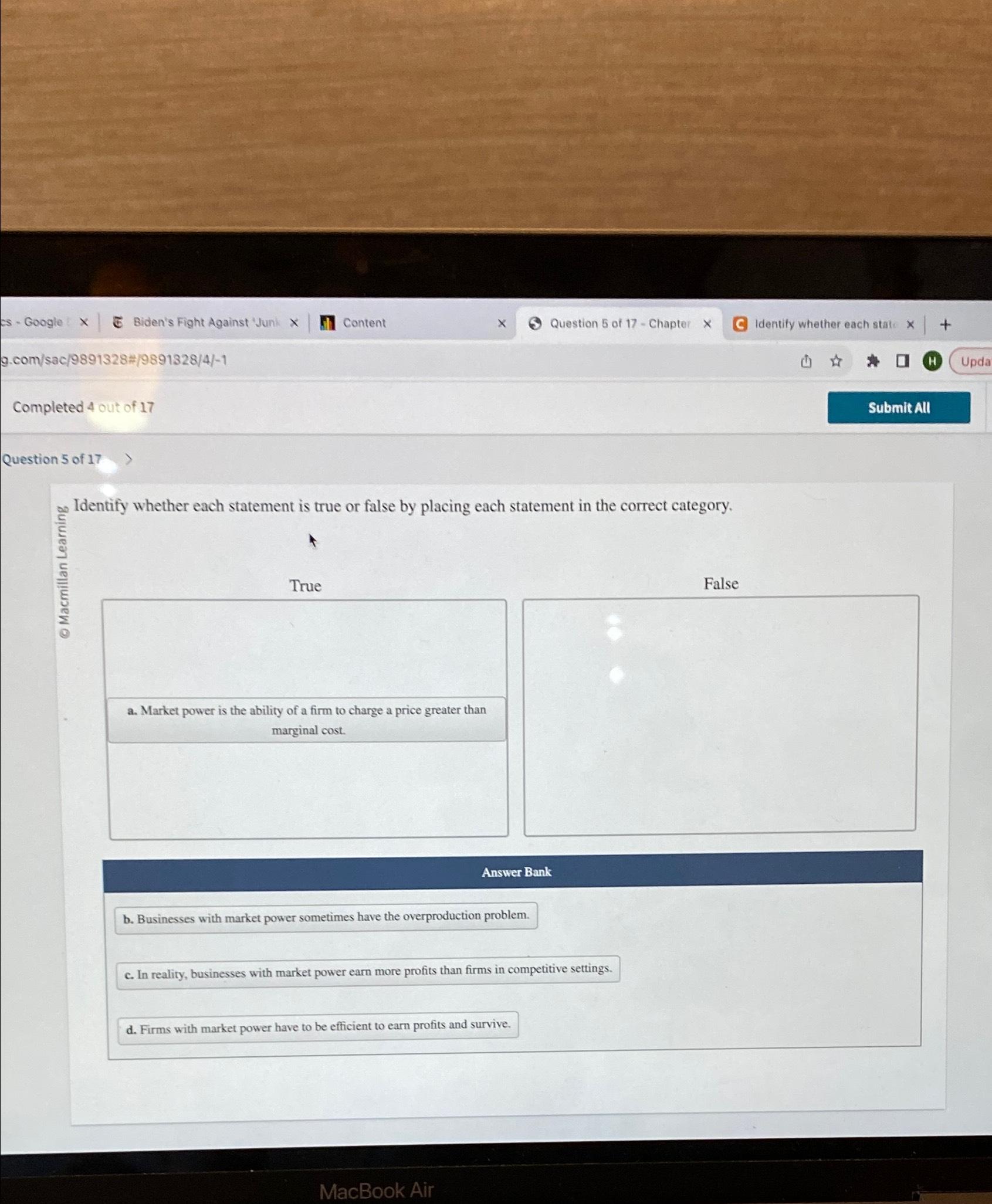 Solved Completed 4 ﻿out of 17Question 5 ﻿of 17Identify | Chegg.com