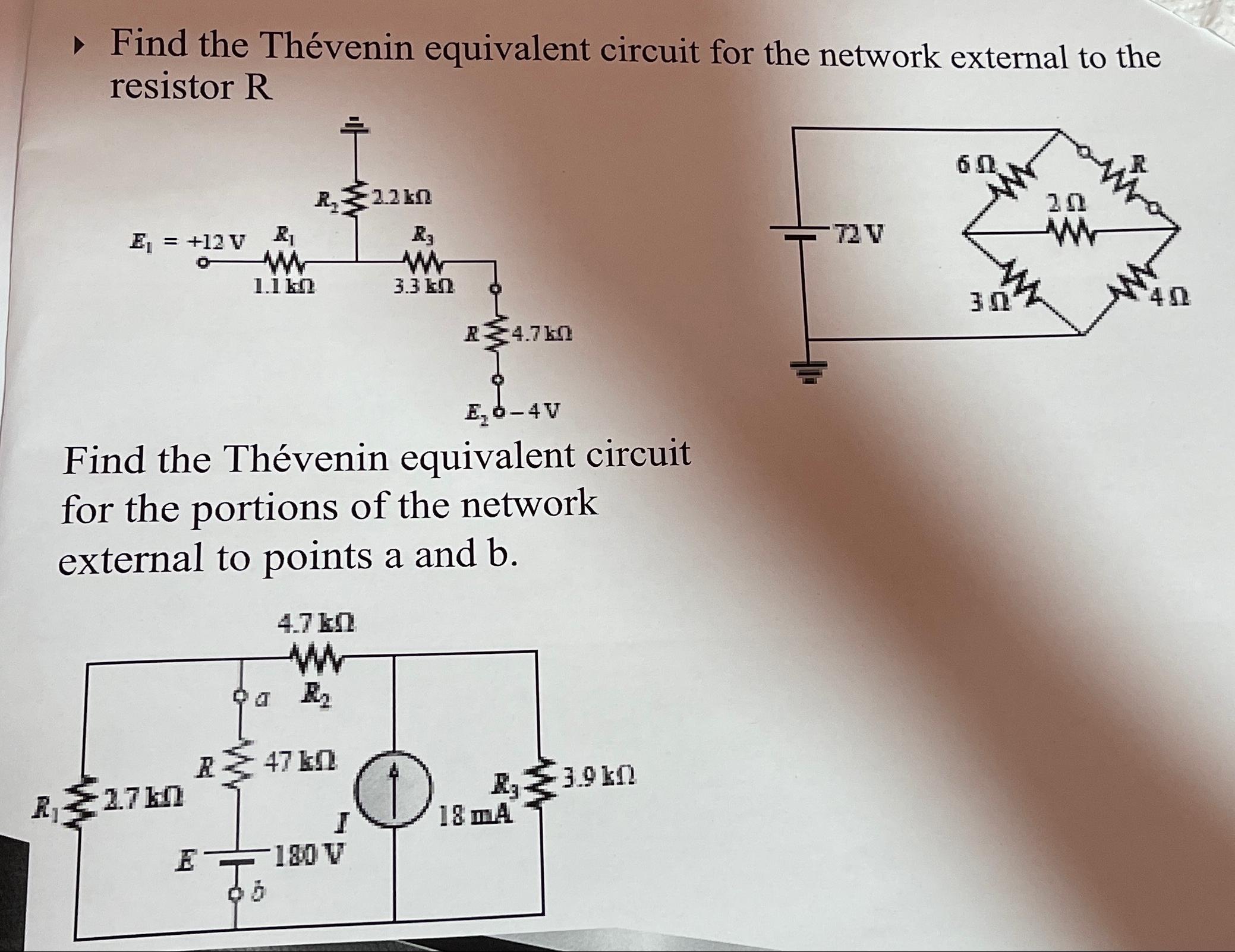Solved Find the Thévenin equivalent circuit for the network | Chegg.com