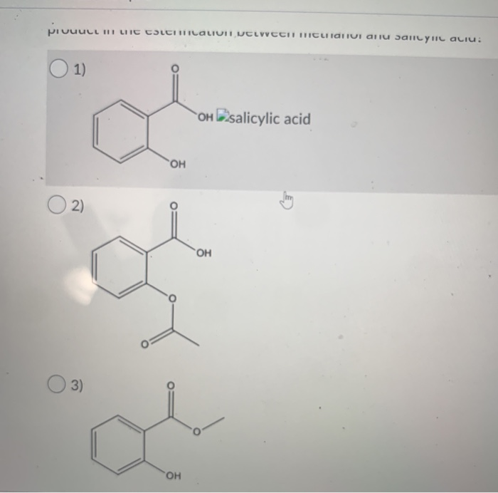 Solved Aspirin synthesis is an example of an esterification | Chegg.com