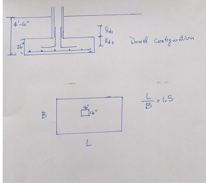 Solved Design a rectangular footing for an 16" square corner | Chegg.com