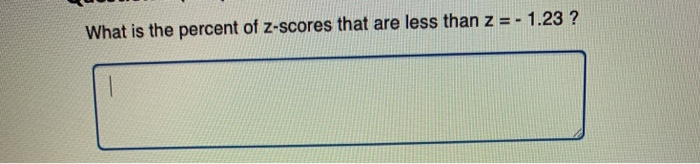 Solved What is the percent of z-scores that are less than z | Chegg.com