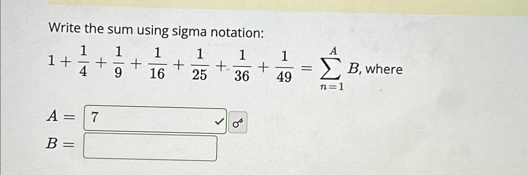 Solved Write the sum using sigma notation: | Chegg.com