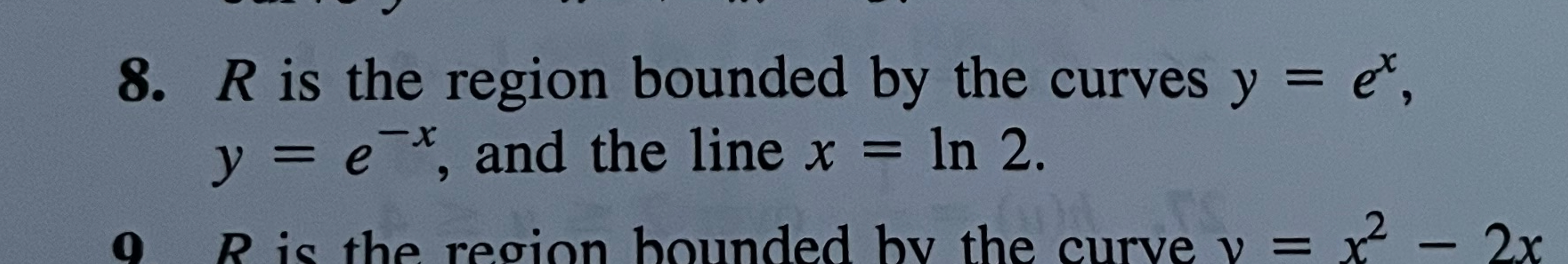 Solved R ﻿is the region bounded by the curves y=x2,R ﻿is the | Chegg.com