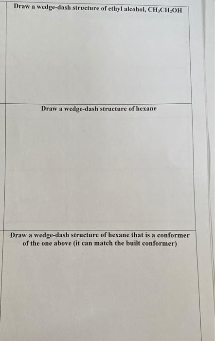 Solved Draw a wedge-dash structure of ethyl alcohol, CH CH | Chegg.com