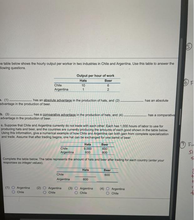 Solved en ne table below shows the hourly output per worker | Chegg.com