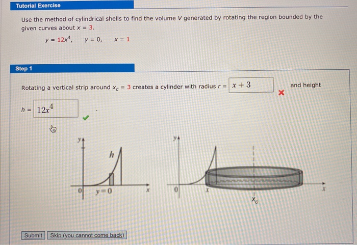 Solved Tutorial Exercise Use the method of cylindrical | Chegg.com
