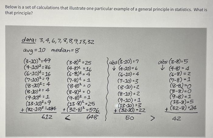 Solved Below is a set of calculations that illustrate one | Chegg.com